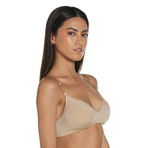 Hanes womens Comfy Support Wirefree Mhg795 bras, Nude Heather, Medium US