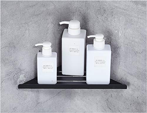 YISMAN Lavatory Bathroom Corner 304 Stainless Steel Shelf Wall Mount Triangular Shower Corner Shelf,Black