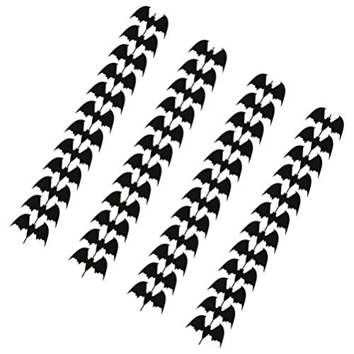 Hemobllo Hanging Bats Decorations Halloween Decor 4pcs Halloween Bat Garland Bat Hanging Decor Halloween Party Decor Haunted House Decorations for Home Garden Halloween Wreath