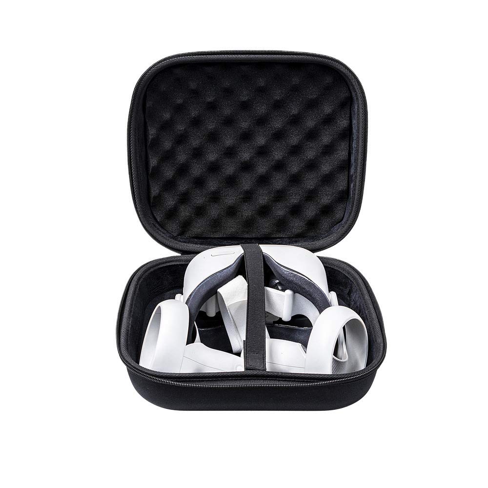 Hard carrying case for Oculus Quest 2 All-in-one VR Gaming Headset – 64GB 128GB Protective Storage travel Box (Black)