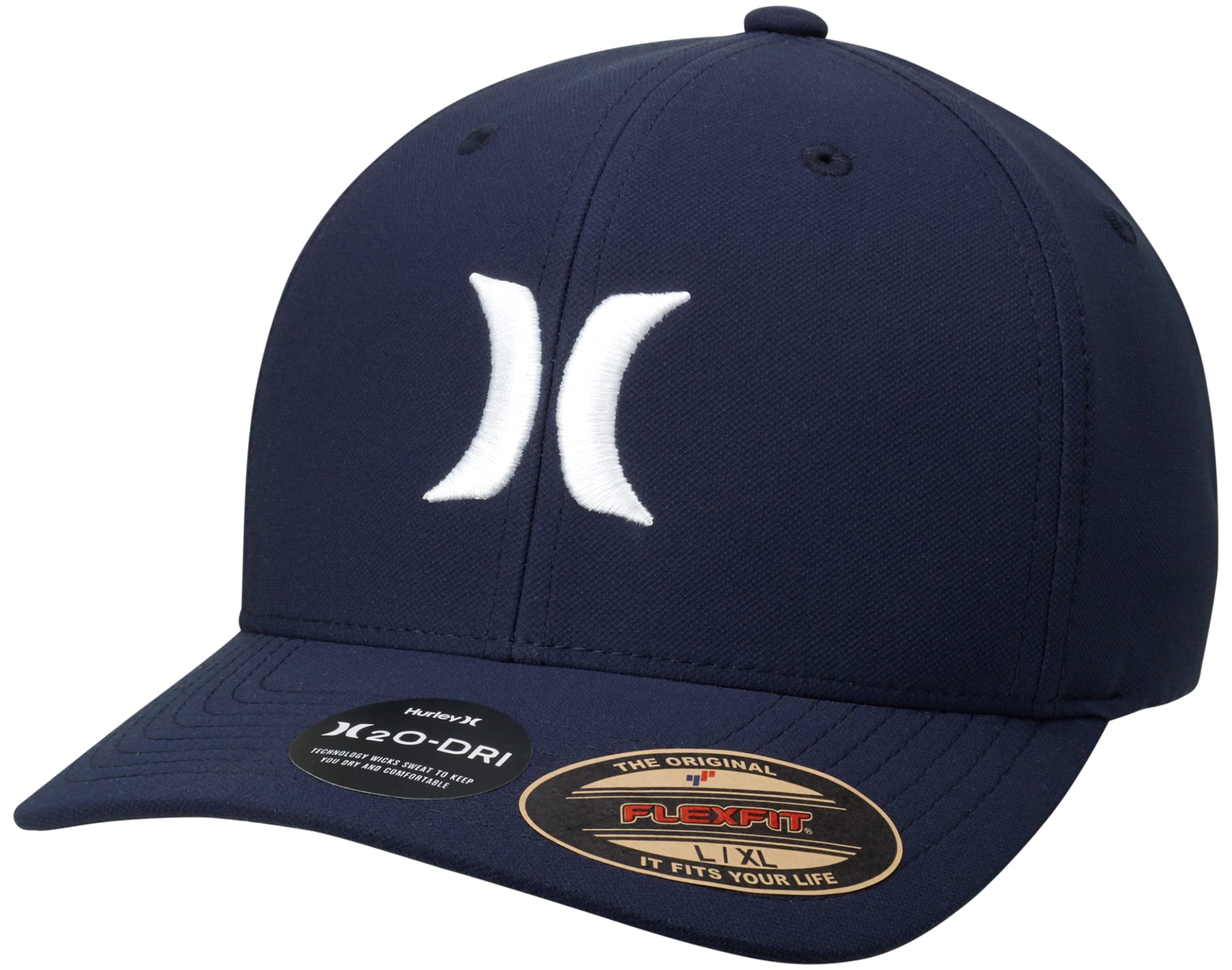 Hurley Men's Caps - One & Only Cap H2O Dri Flexfit Baseball Hats for Men (S-XL), Size Small-Medium, Obsidian
