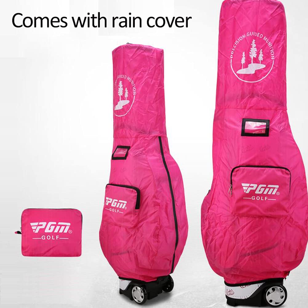 JUNZ Women Golf Bag,5-Way Divider LargeCapacity Golf Cart Bag,Portable Golf Travel Bag with Rollers,Rain Cover Included