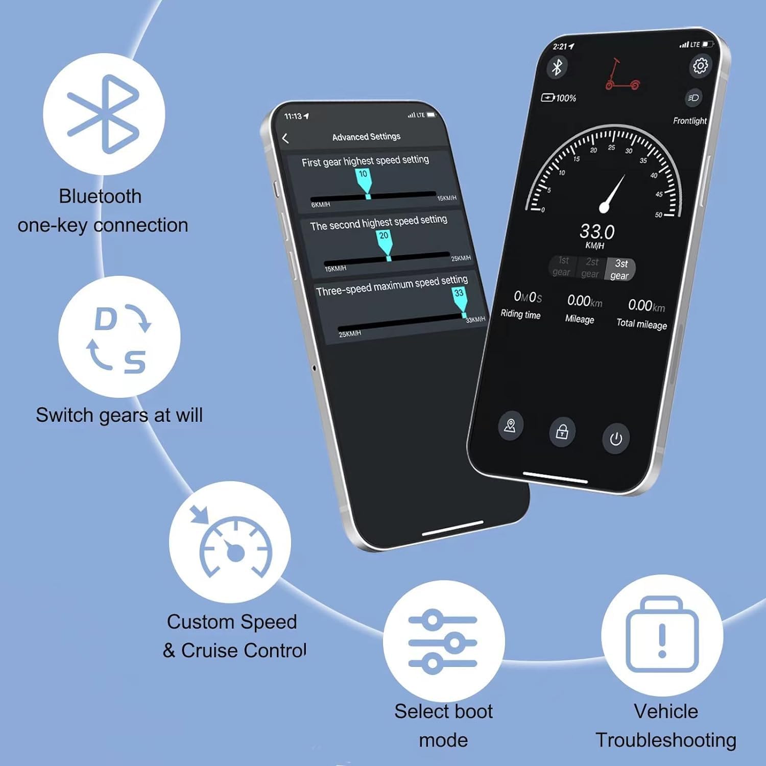 Greevego Electric Scooter,350W Motor,Up to 19MPH,17.5~19 Miles Long-Range Portable Folding Commuter E-Scooter for Adults,8.5" Honeycomb Solid Tires,Dual Braking System & Adjustable Speed App