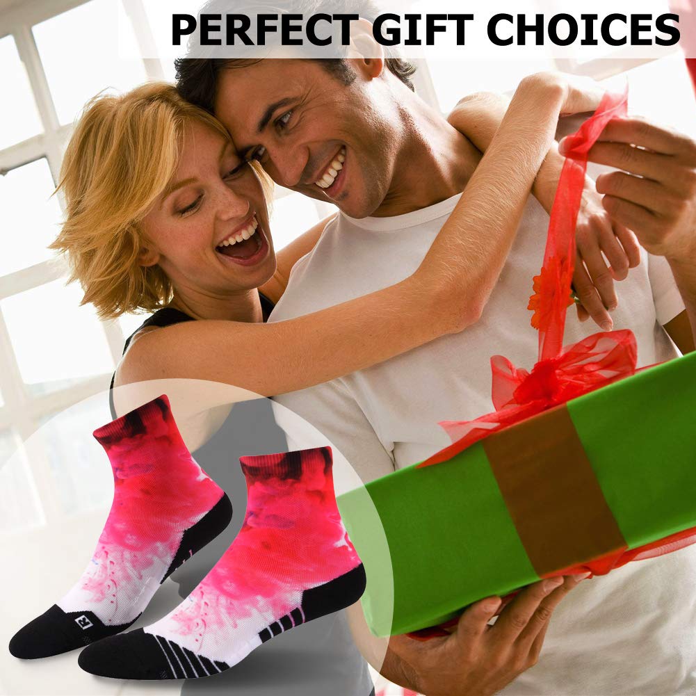 HUSO Music Note Patterned Socks, Men's Women's Novelty Stylish Awesome Socks for Running, XXL