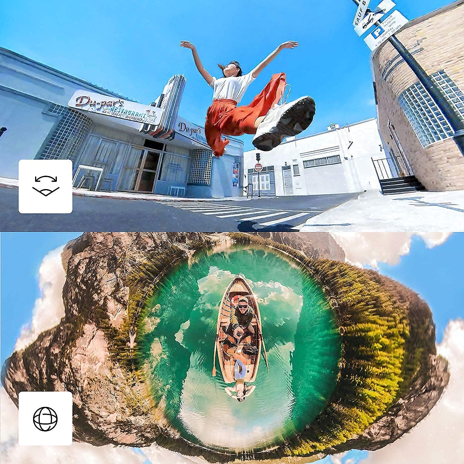 Insta360 ONE X2 360 Degree Waterproof Action Camera, 5.7K 360, Stabilization, Touch Screen, AI Editing, Live Streaming, Webcam, Voice Control + Tripod Selfie Stick