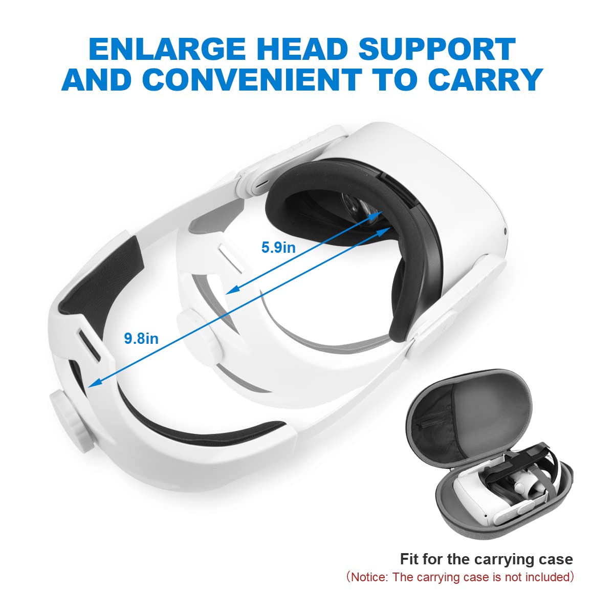 LANMU Adjustable Head Strap Compatible with Oculus/Meta Quest 2, Replacement Elite Strap for Enhanced Support and Comfort in VR