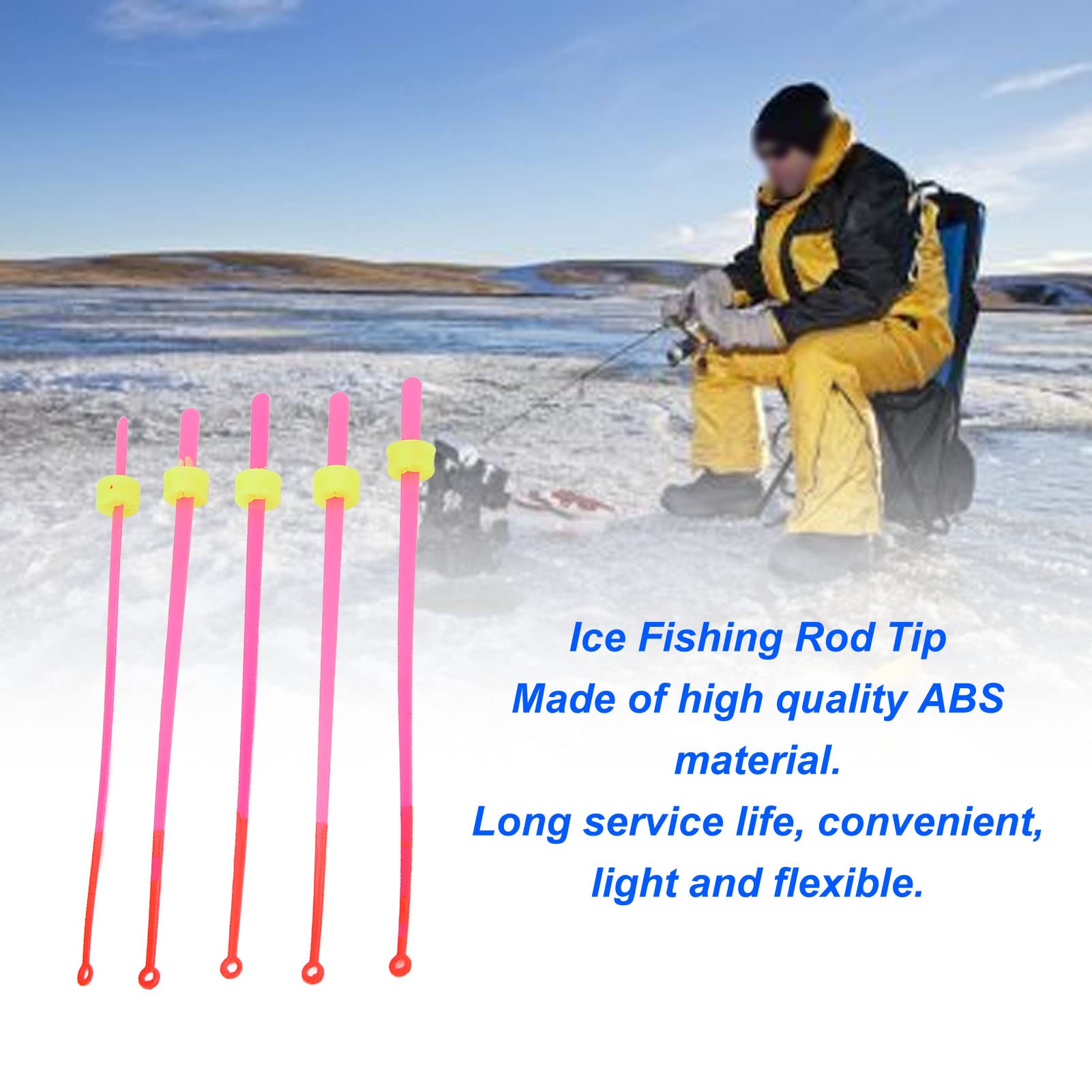 Ice Fishing Rod Tip Slice, Small Size Simple Operation Fishing Pole Top Tip Long Service Life for Ice Fishing(12cm)