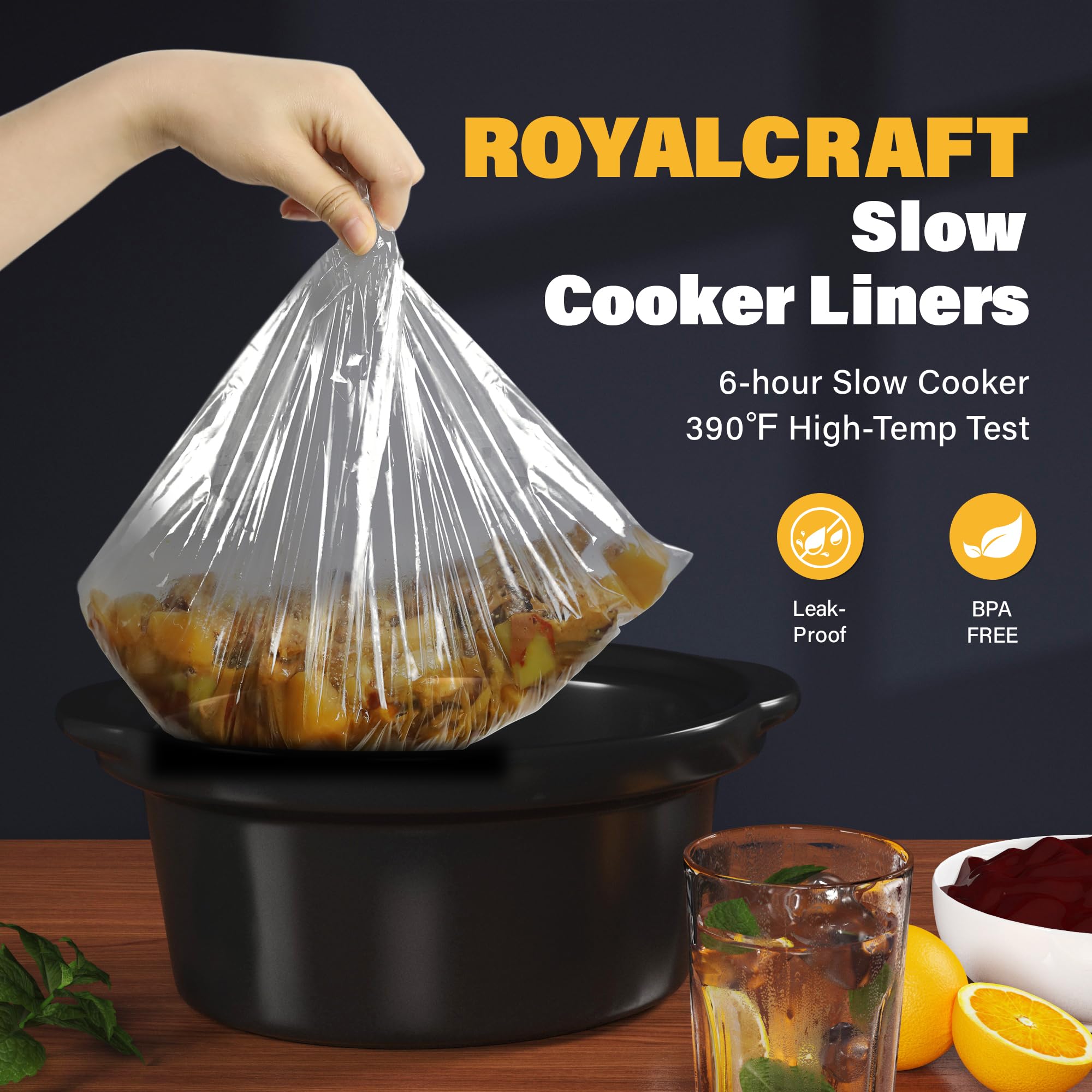 Sunvivi Slow Cooker with 10 Cooking Liners, Triple Slow Cooker Buffet Server 3 Pot Food Warmer for Parties with 3 Spoons & Lid Rests,Adjustable Temp, Total 4.5 QT