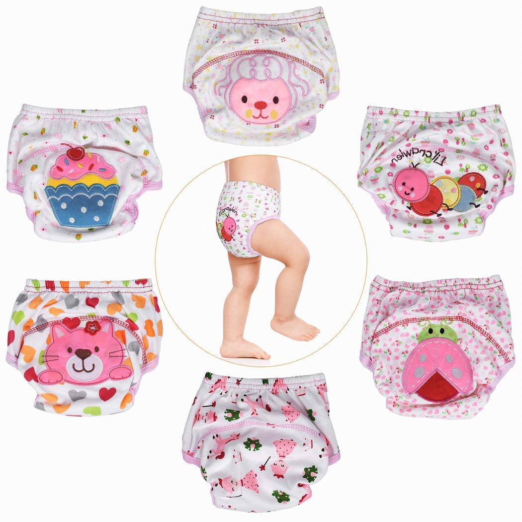HaimoBurg 3 Pack Baby Toddler Potty Training Pants Reusable Underwears Diapers