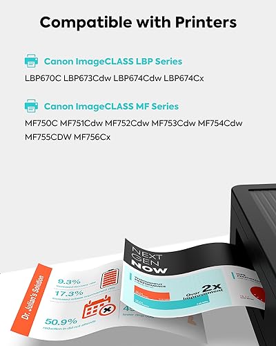 TESEN 069 Compatible Toner Cartridge Replacement for Canon CRG-069 069 Toner Cartridge Using with Canon Imageclass LBP674Cdw MF753Cdw MF751Cdw Printer 4-Pack