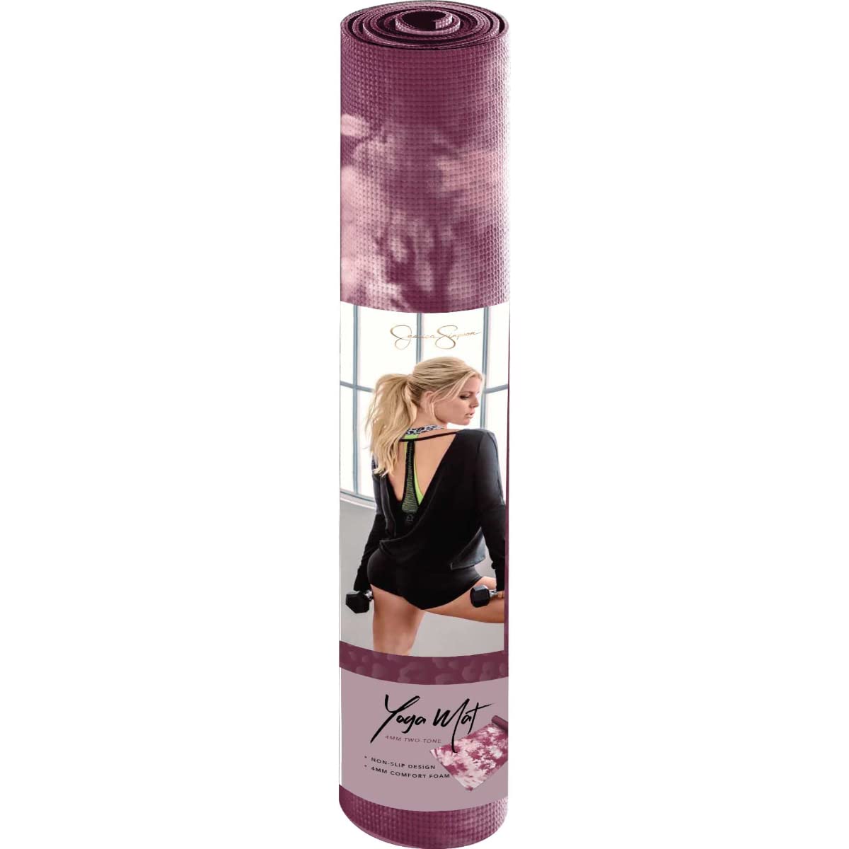 Jessica Simpson 4mm Two-tone Reversible Yoga Mat