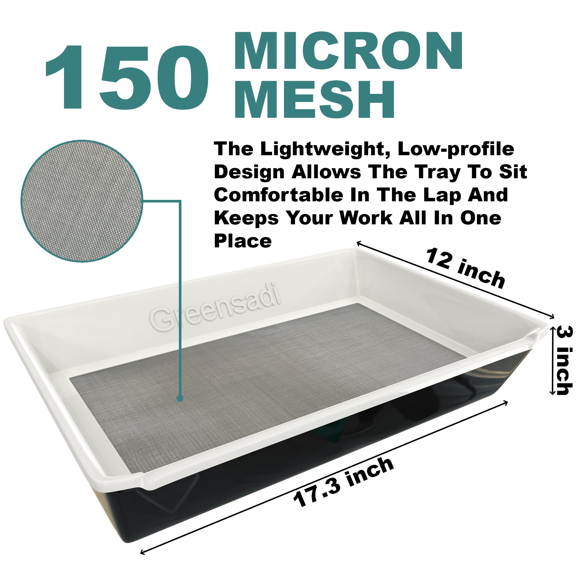 Greensadi Trim Tray – Durable Trimming Tray Premium Quality Set w/ 2-Tier Tray with Humidity Meters