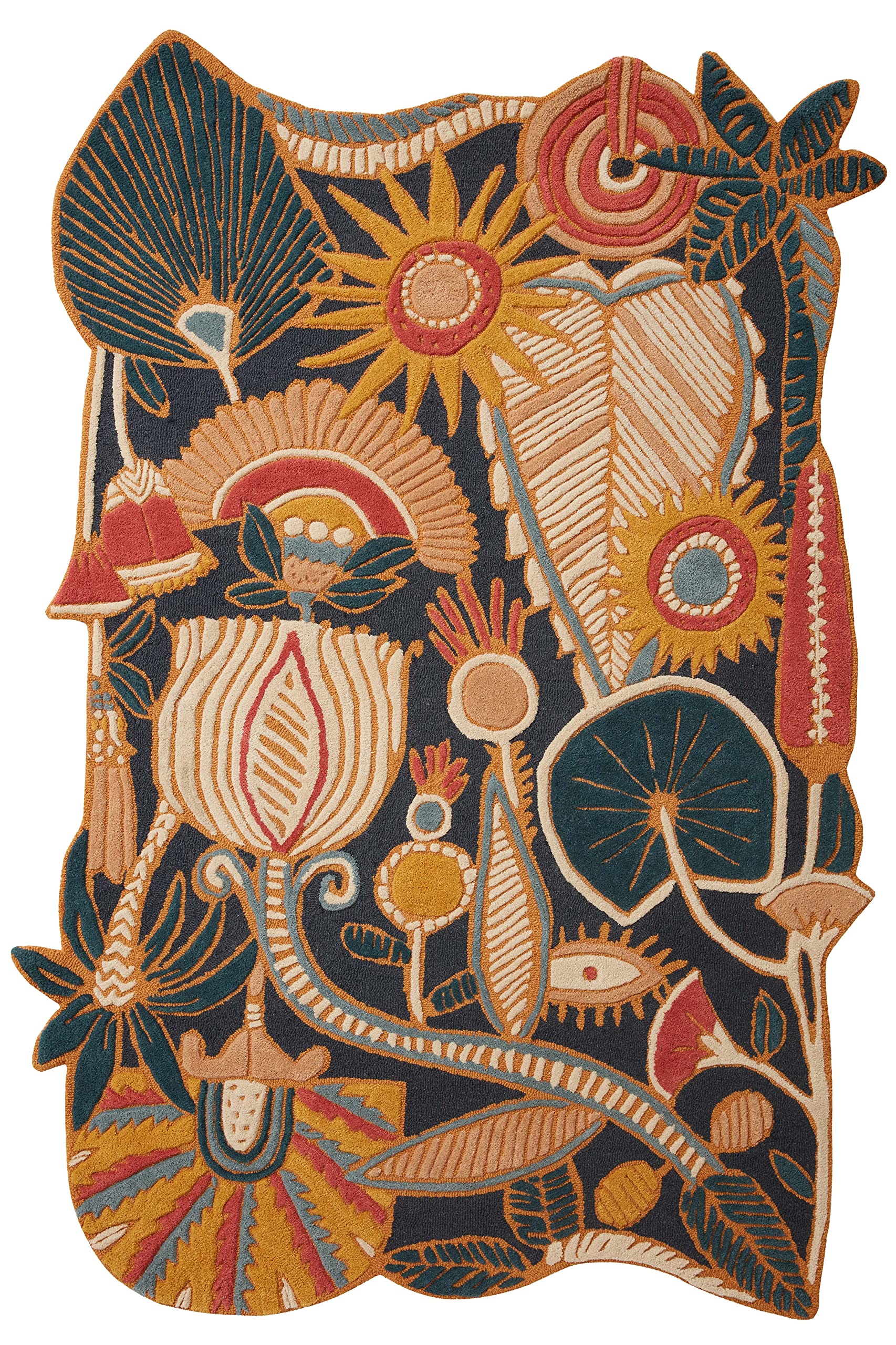 Justina Blakeney x Loloi Optimism Collection OPT-03 Denim / Sunset 7'-9" x 9'-9" Area Rug