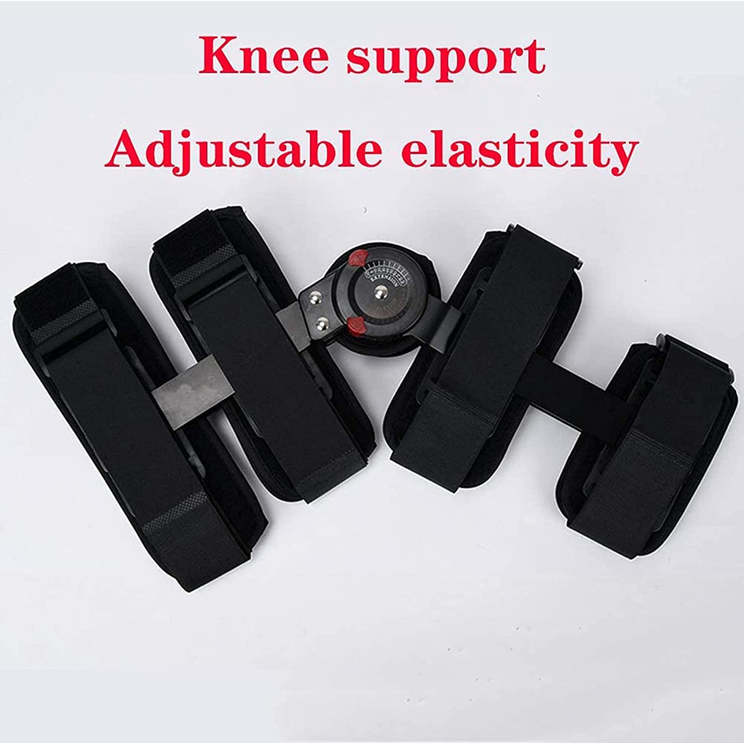 Knee Brace Orthopedic Hinged Knee Brace Support, Adjustable Knee Joint Splint ROM Knee Orthosis Stabilizer Post-Op Arthritis Injury Protector Knee Support for Leg (Size : L(60cm))