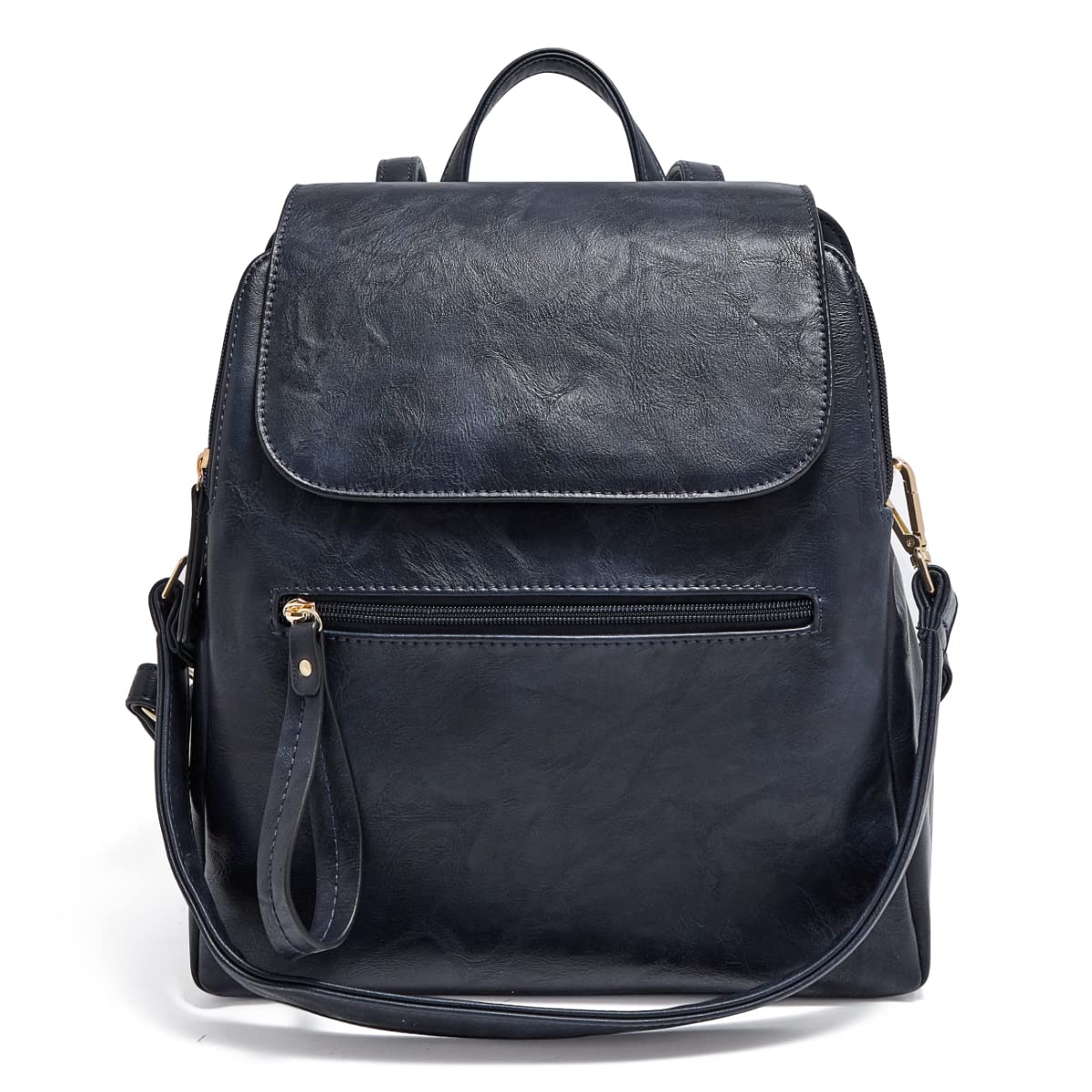 LAORENTOU Women Backpack Soft Cow Leather Backpack Purses for Women Cowhide Antitheft Rucksack Ladies Shoulder Bag