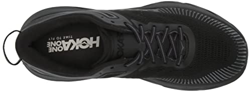 HOKA ONE ONE Bondi 7 Mens Shoes Size 9, Color: Black/Black