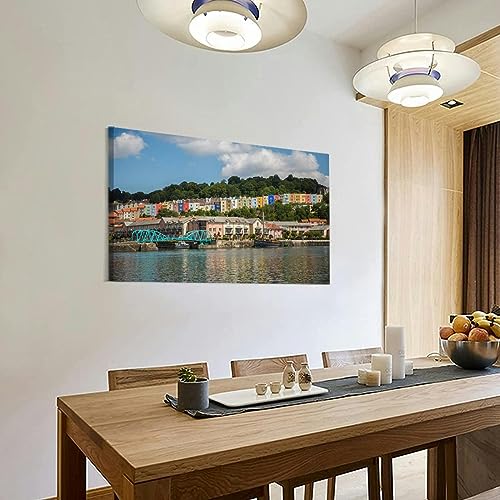Hotwells from Spike Island Canvas Wall Art Decor Paintings Pictures for Bedroom Wall Decor Above Bed Living Room Wall Decoration Bathroom Office Artwork