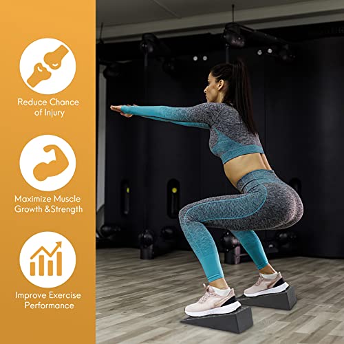 Squat Wedge β Slant Board for Squats Non-Slip Squat Wedge Blocks Improve Squat and Strength Performance Calf Stretcher for Physical Therapy Foot Stretcher