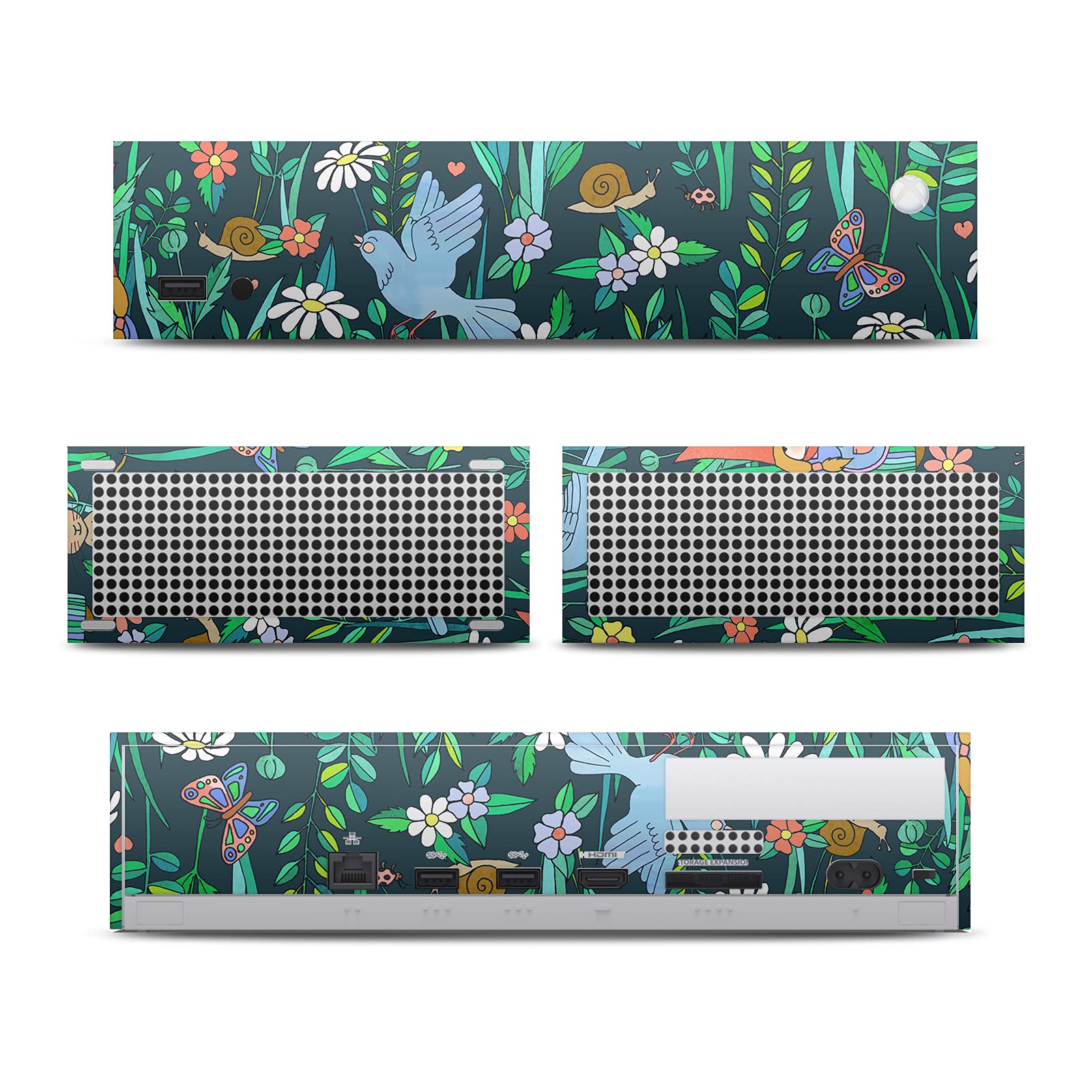 Head Case Designs Officially Licensed Micklyn Le Feuvre Gnome Family Love Art Mix Matte Vinyl Sticker Gaming Skin Case Cover Compatible with Xbox Series S Console and Controller Bundle