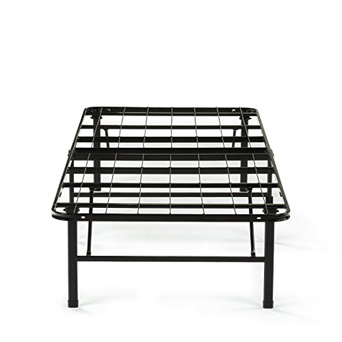 Zinus SmartBase Zero Assembly 14 Inch Bed Frame / Mattress Foundation (No Box Spring Needed) - Narrow Twin & Memory Foam 5 Inch Cot Size / Narrow Twin Mattress