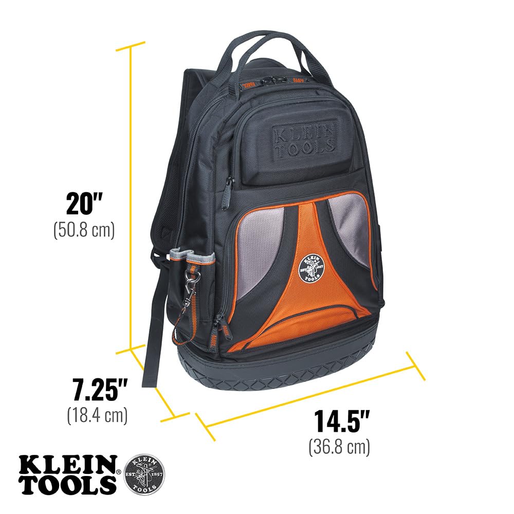 Klein Tools 80115 Backpack Kit with Tradesman Pro 39-Pocket Backpack and Electricians Pocket Knife, 2-Piece