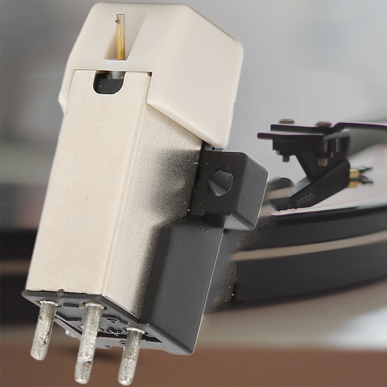 Hakeeta Turntable Cartridge, Phono Cartridge w/Stylus, Mount Phonograph Cartridge for Turntable Record Player, Turntable Cartridge with Elliptical Stylus