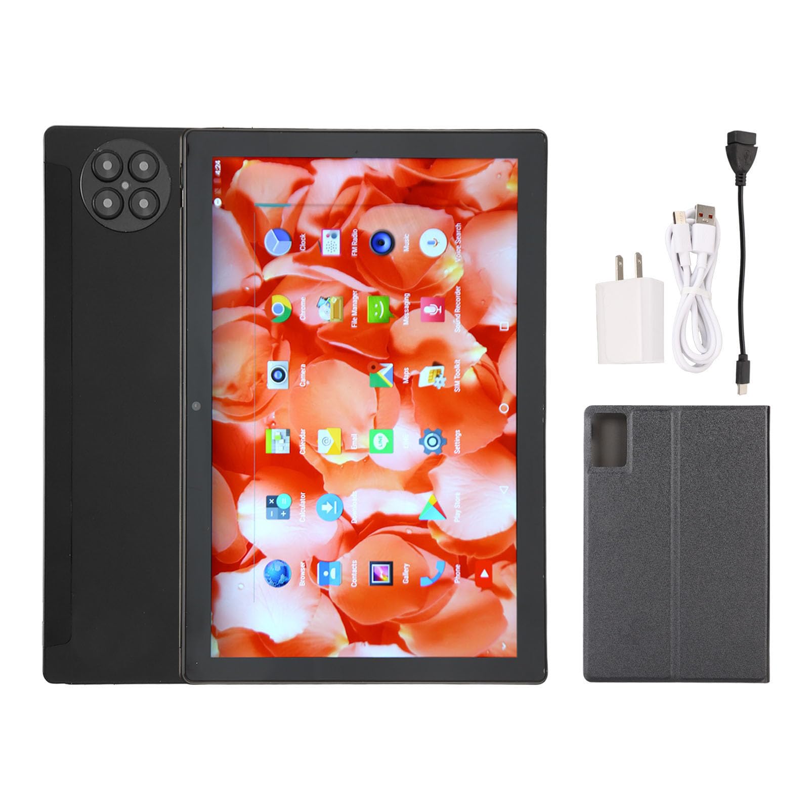 Honio HD Tablet PC, 8 Core CPU 8G RAM 256G ROM 10.1 Inch Tablet PC Builtin Stereo Dual Speakers for Study (US Plug)
