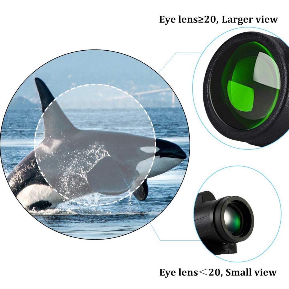 Hd Durable Monocular Telescope 12X50 Hd High Power Lens with Smart Phone Amount Tripod Waterproof Bak4 Prism Fmc