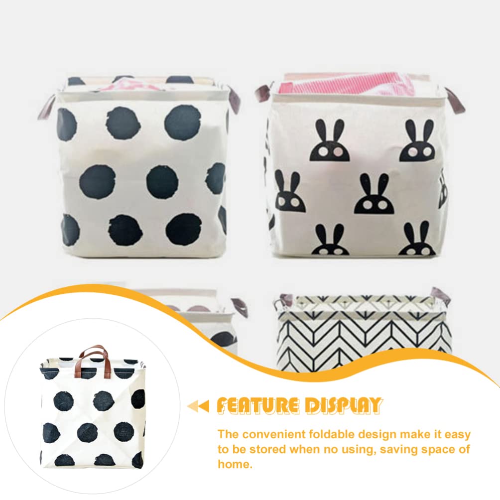iplusmile Square Storage Box Basket, Canvas Fabric Toy Collapsible Storage Organizer Bin, Waterproof Storage Box, Laundry Basket for Kid Rooms, Playroom, Shelves, Toy Basket, Gift Basket