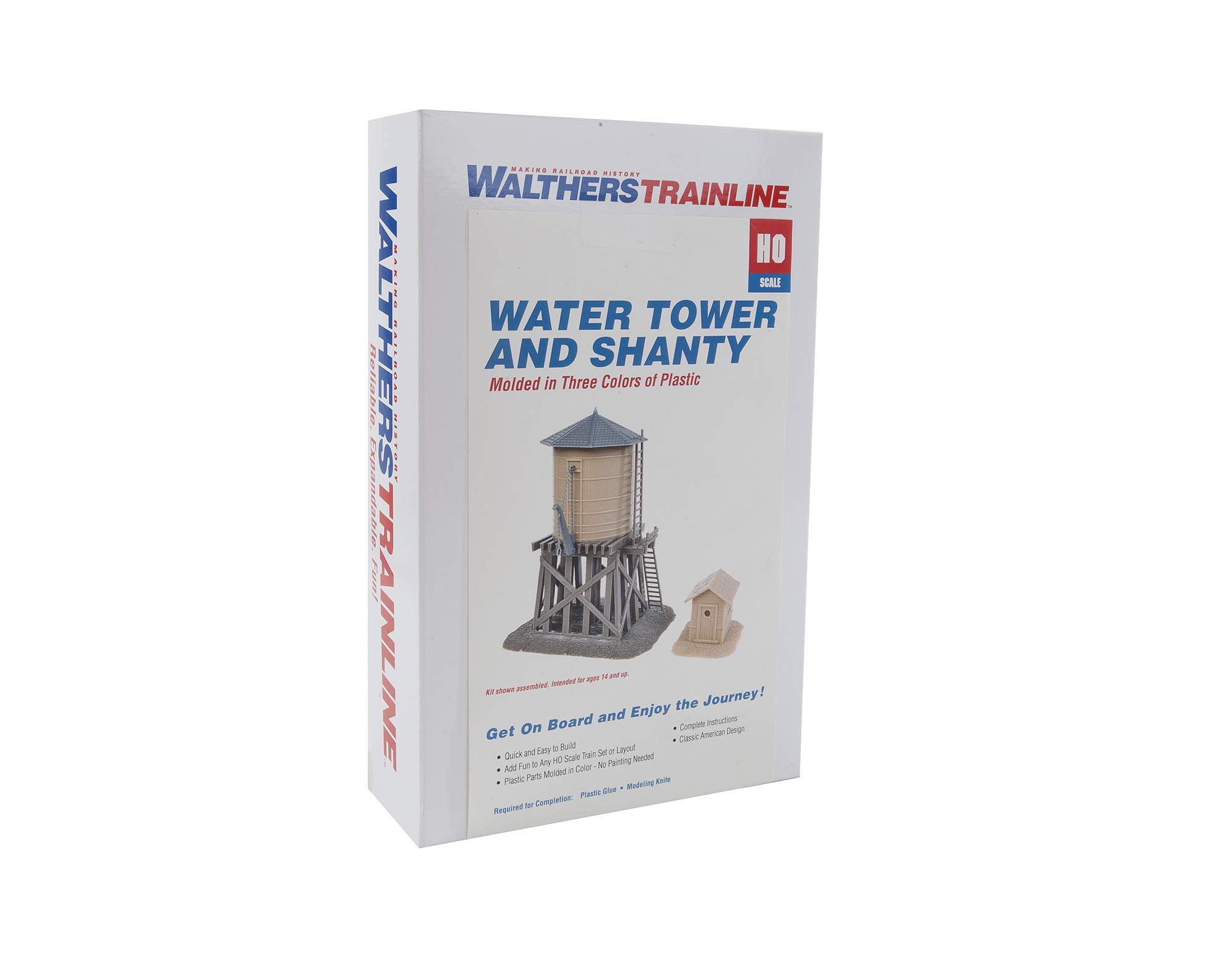 Walthers Trainline HO Scale Model Water Tower and Shanty