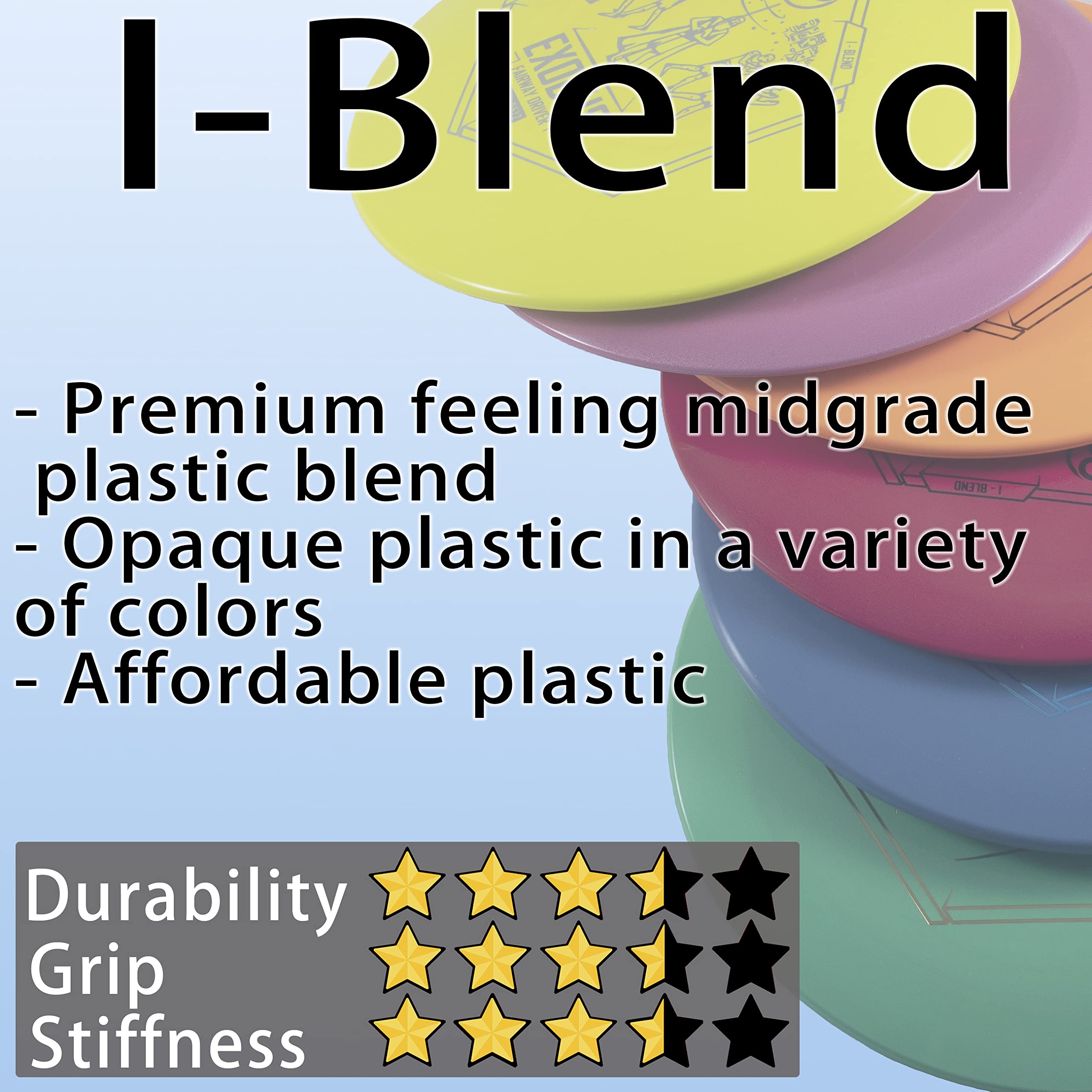 Infinite Discs Exodus I-Blend | Control Driver | Beginner Friendly Disc Golf Driver [Stamp Color & Color Shade May Vary] (166-169g, Orange)