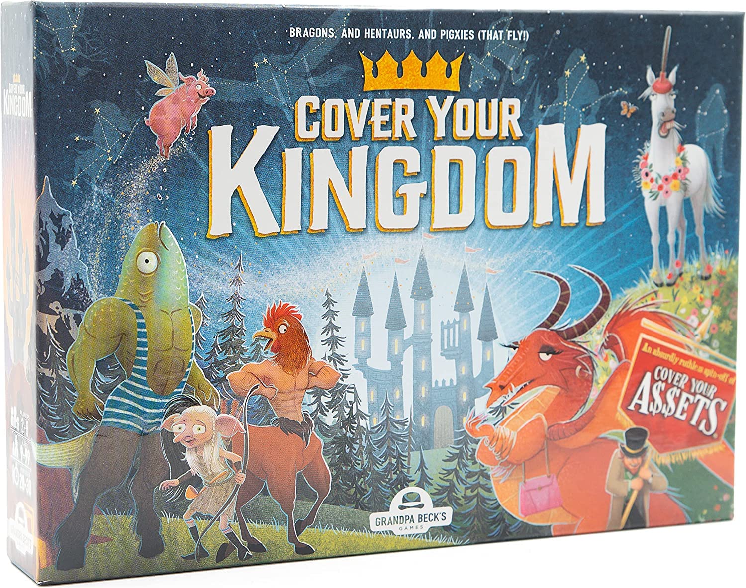 Grandpa Beck's Games Cover Your Kingdom | Cover Your Assets New & Very Obnoxious Brother | A Magically Malicious Party Game for 2-8 Players 9+