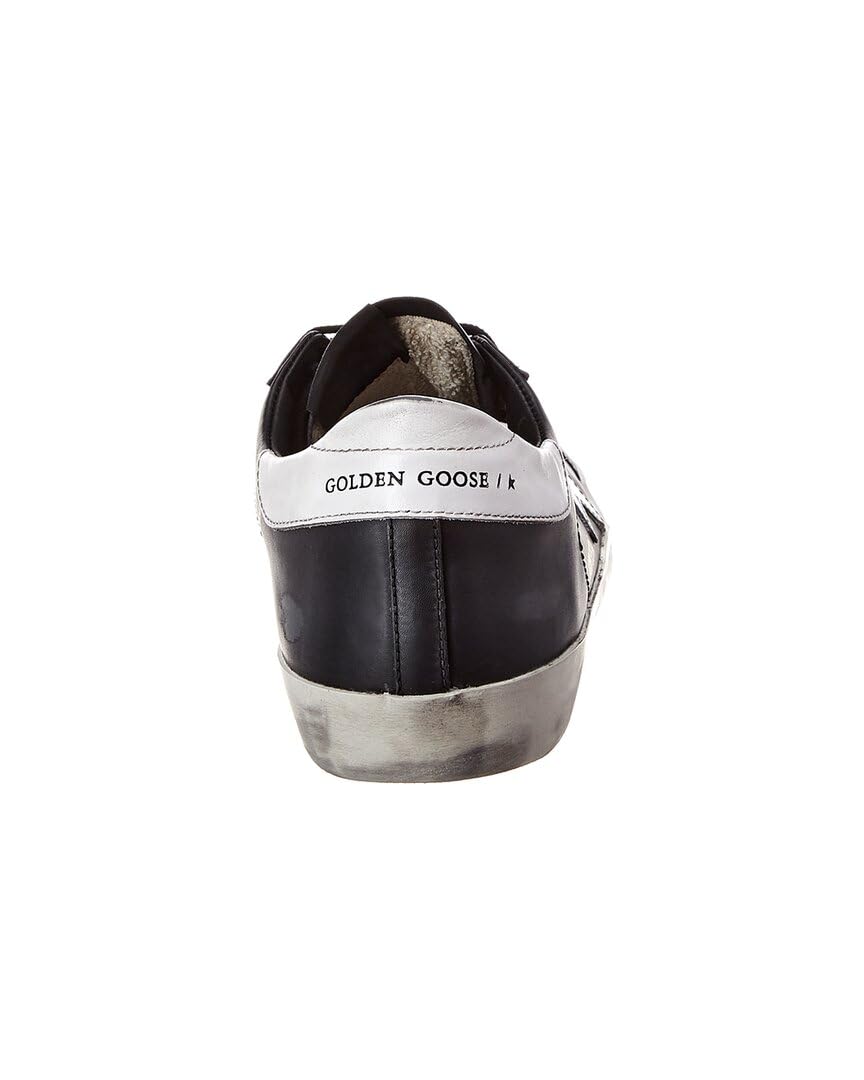 Golden Goose Men's Superstar Sneakers, Black/White, 8 Medium US