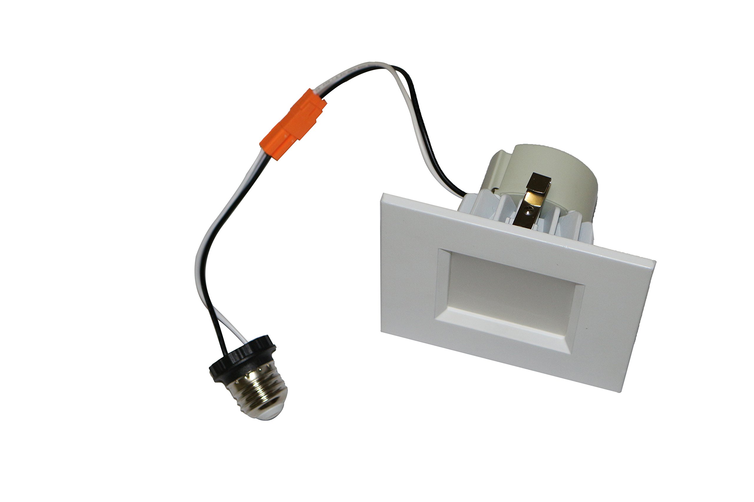Goodlite G-19785 12W 4 inch Square Led Downlight, 3000K White 75W Equivalent, Dimmable, 900 Lumens, CRI90, Ul Listed, E26 Base, Warm White-3000k