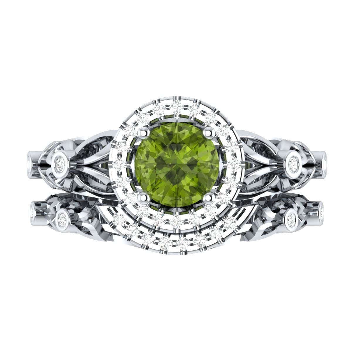 IDEALJEWEL95 Women's1.35 ct Aquamarine & White Sapphire Sterling Silver Engagement Ring Sizable For Engagement/Wedding/Valentines Day (Ring Size :- 13.5)