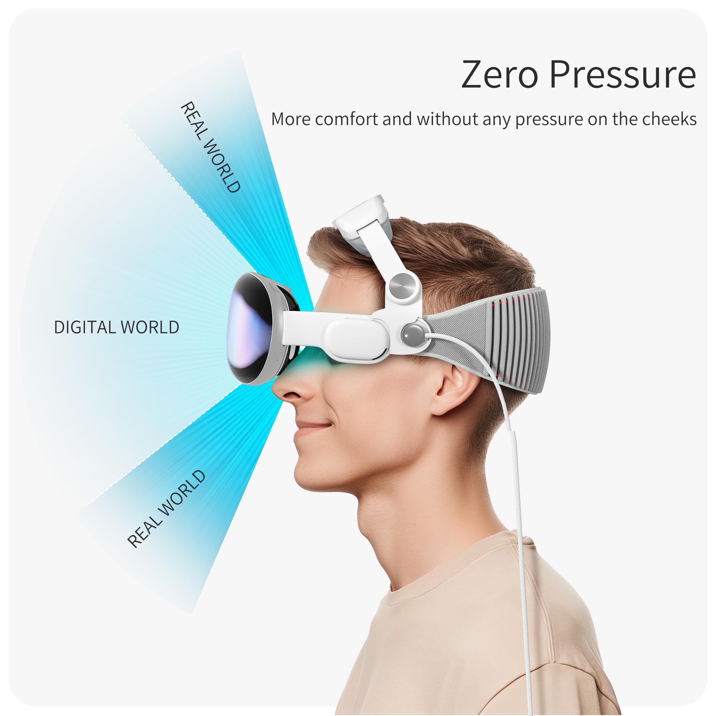 iofeiwak Adjustable Head Strap for Apple Vision Pro, Head Strap with Soft Sponge Pads Compatible with Vision Pro