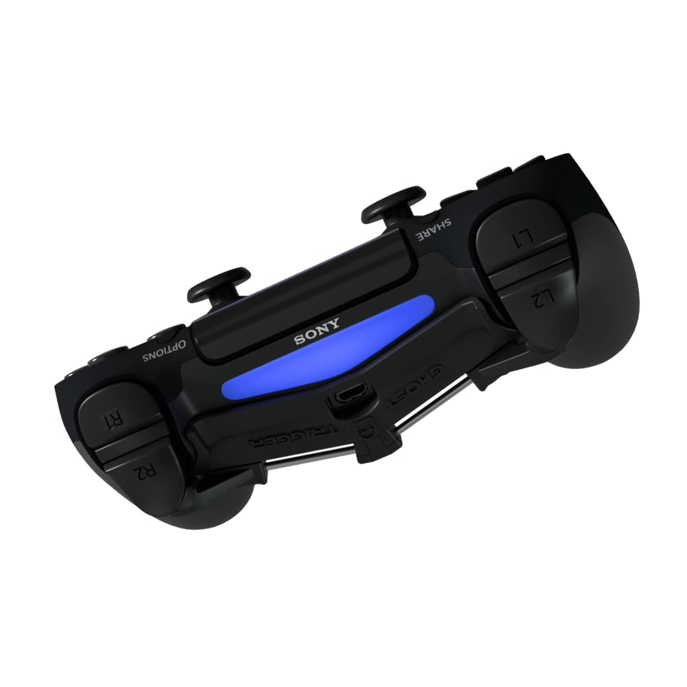 Ghost Trigger Stops | Retractable Trigger Stops for PlayStation Dualshock 4 (PS4) Controller | Black.