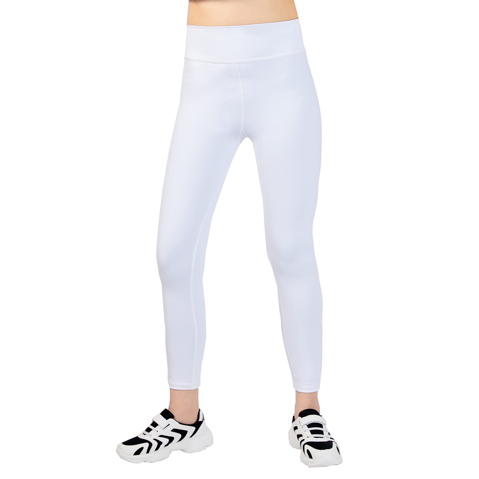 Kiderence Toddler Girls Athletic Leggings Kids Black Yoga Pants with Pocket Size 130