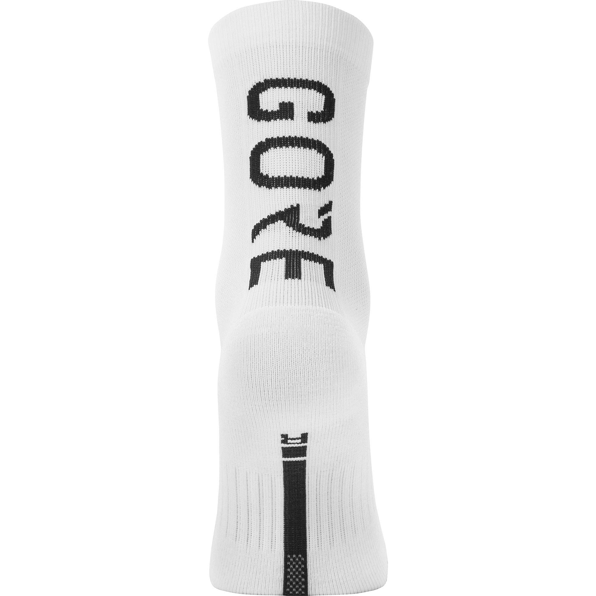 GORE WEAR M Mid Brand Socks, White/Black, 10.5-12
