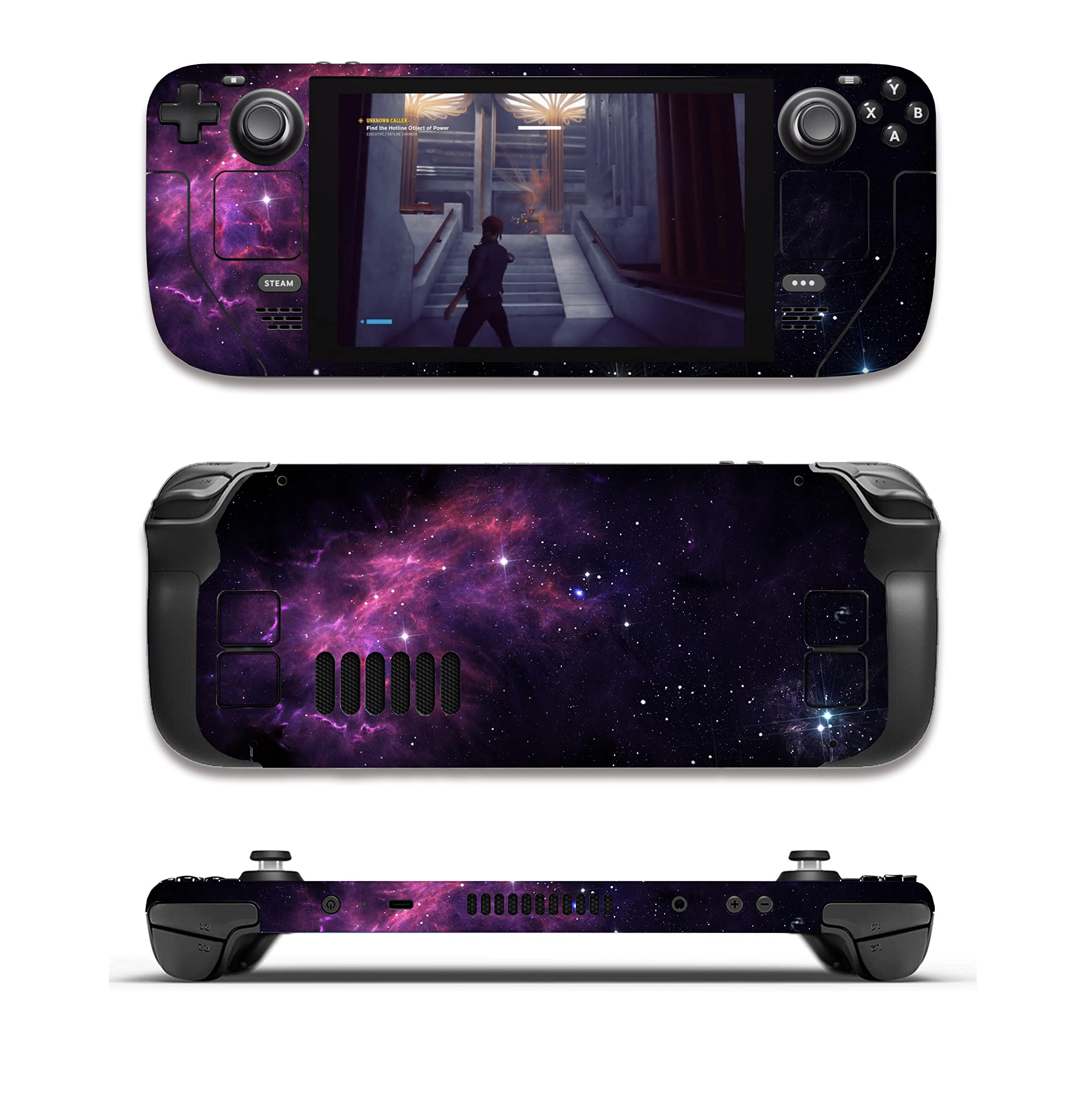 LIANGYING Full Set Protective Skin Decal for Steam Deck, Custom Stickers Vinyl Cover for Steam Deck Handheld Gaming PC