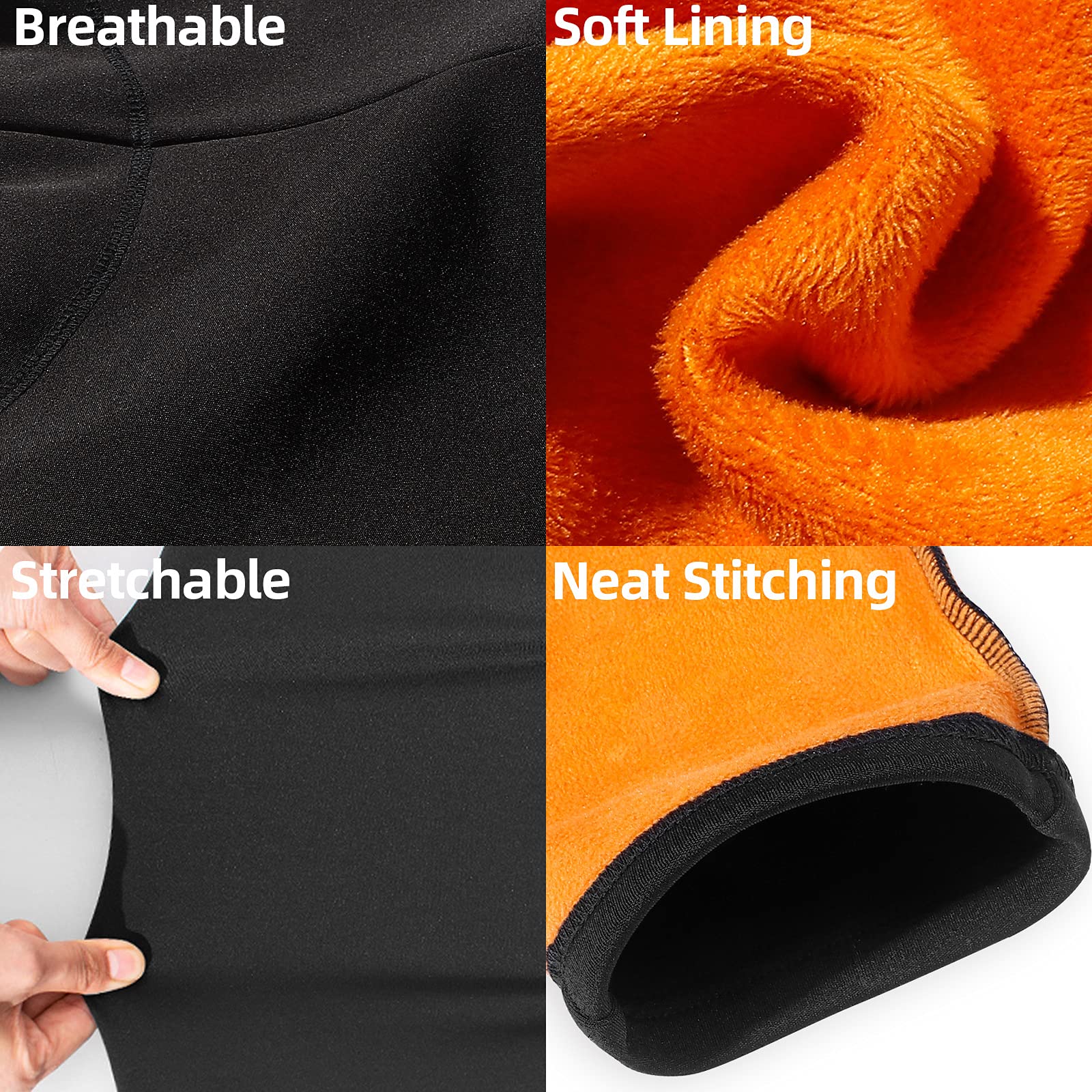 Heated Pants Thermal Underwear for Women USB Electric Heating Leggings Warming Pants Fleece Lined for Winter Outdoor (No Battery)