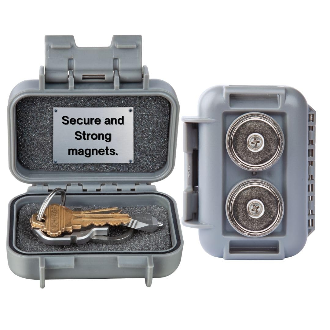 Gorilla Box - Hide A Key Outside with Our magnetic key box for under car - magnetic box key holder under car with 2 strong neodymium magnets