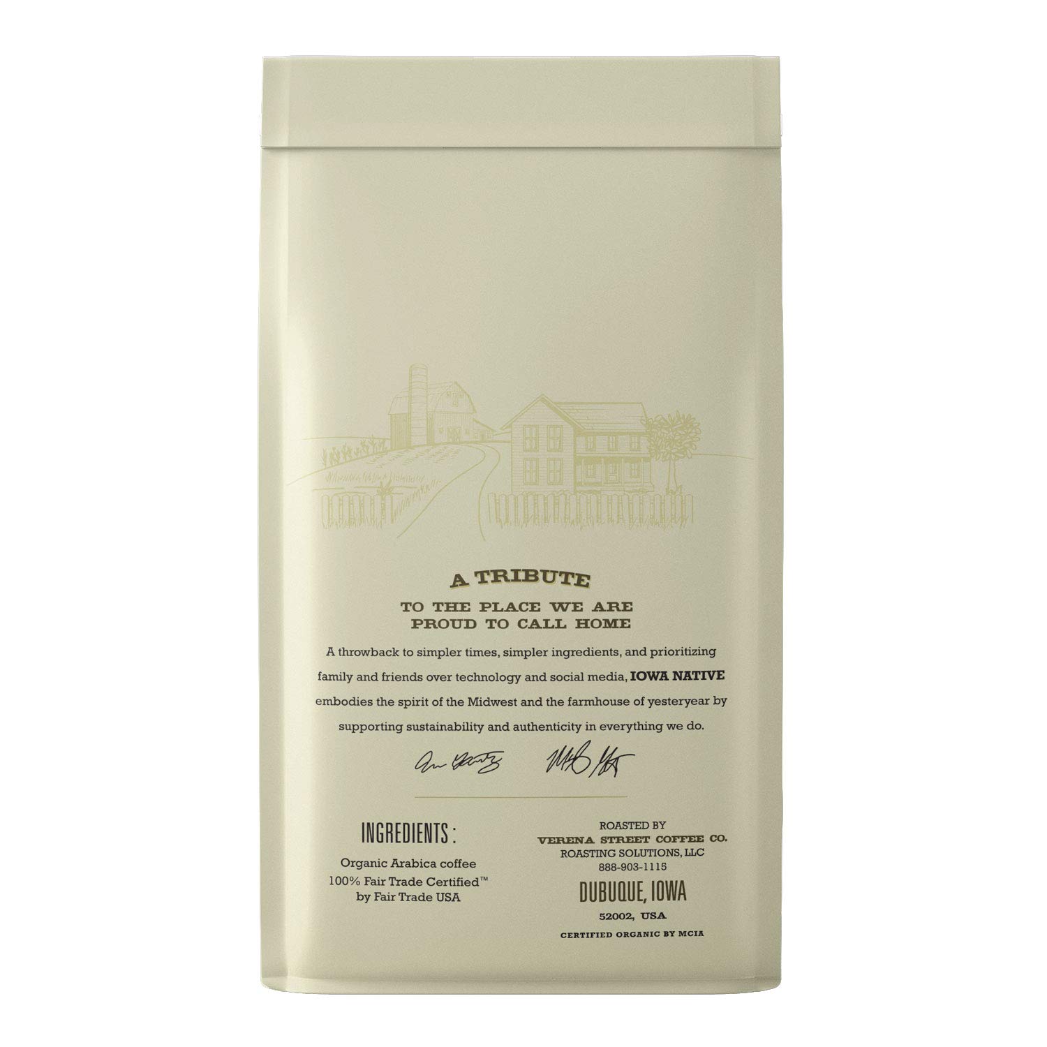 Iowa Native Fair Trade Organic 10 Ounce Ground Coffee, Farmhouse Breakfast Medium Roast