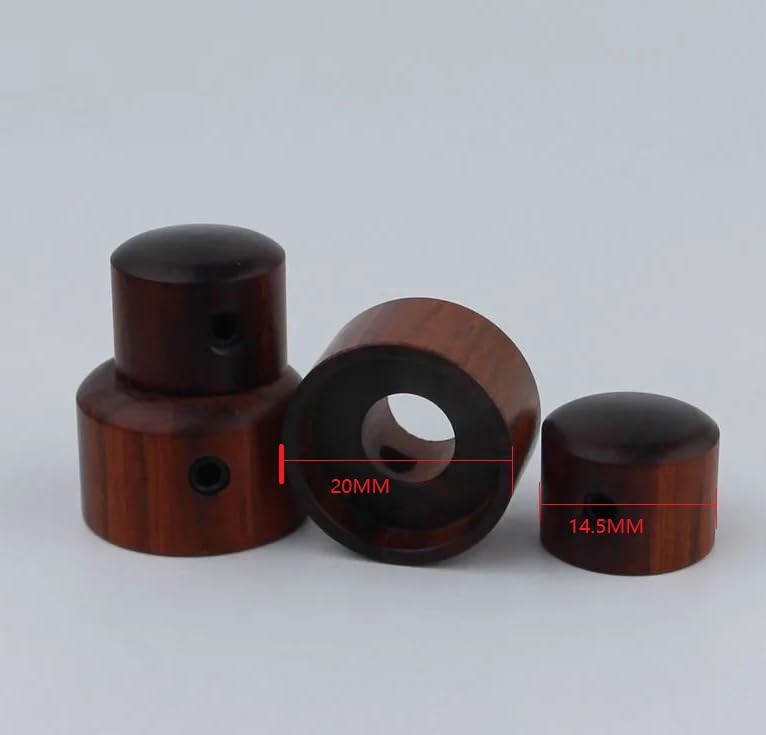 Guyker 2Pcs Red Sandalwood Concentric Stacked Knobs, Dual Dome Control Knobs, High Grade Dome Volume Tone Knob Replacement for Electric Guitar or Precision Bass