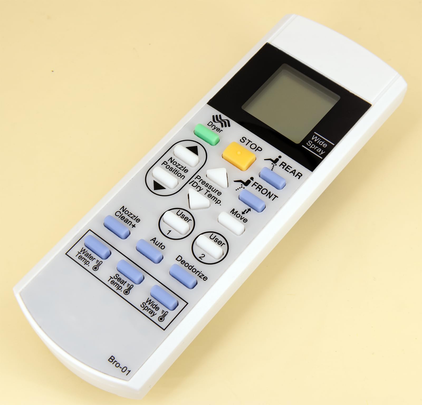 XIVUE Replacement Remote Control for Brondell Bidet Toilet Seat Swash S1200 (Also Work with S1400 S1000 S900 S300 CL825) with Mounting Bracket, White, B620240102B05(Bro-01_zhijia)