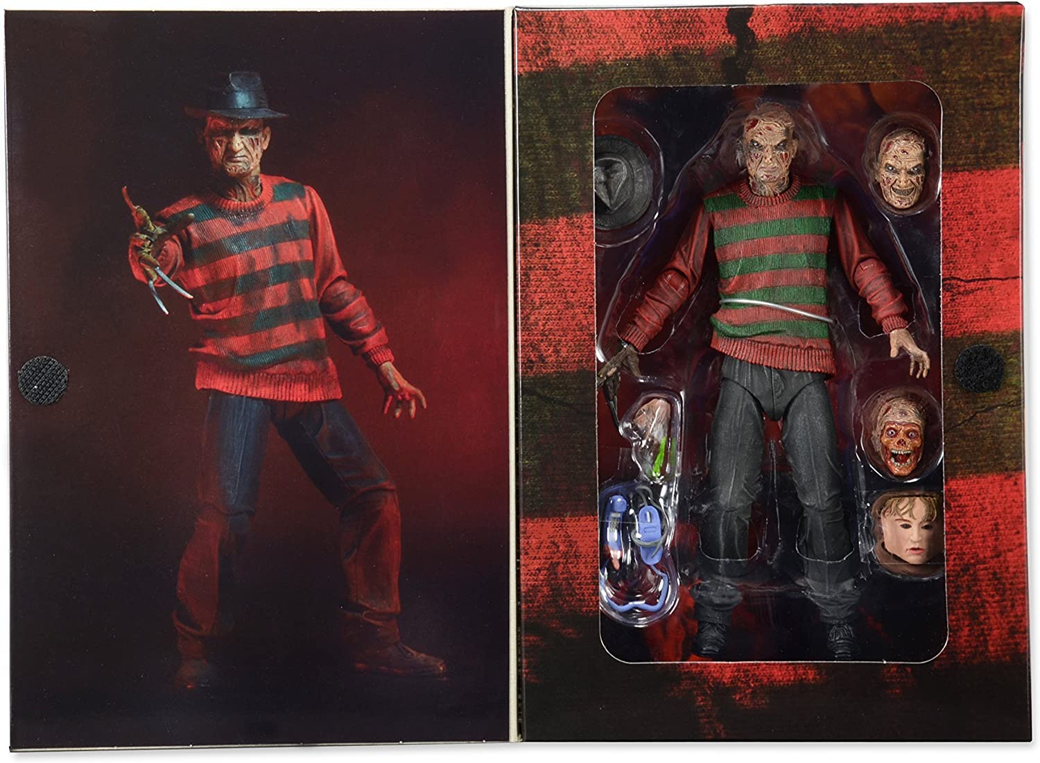 LKCOZSMNightmare on Elm Street Scale New Nightmare Freddy Action Figure, 7"