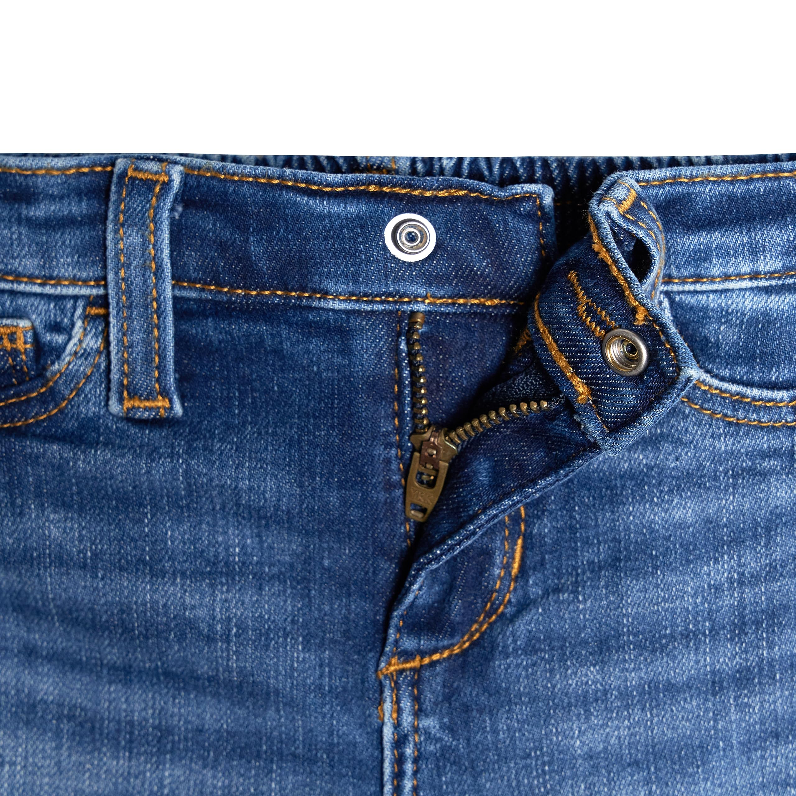 Gerber Baby Toddler Straight Leg Stretch Denim Jeans, Infant Blue, 3-6 Months
