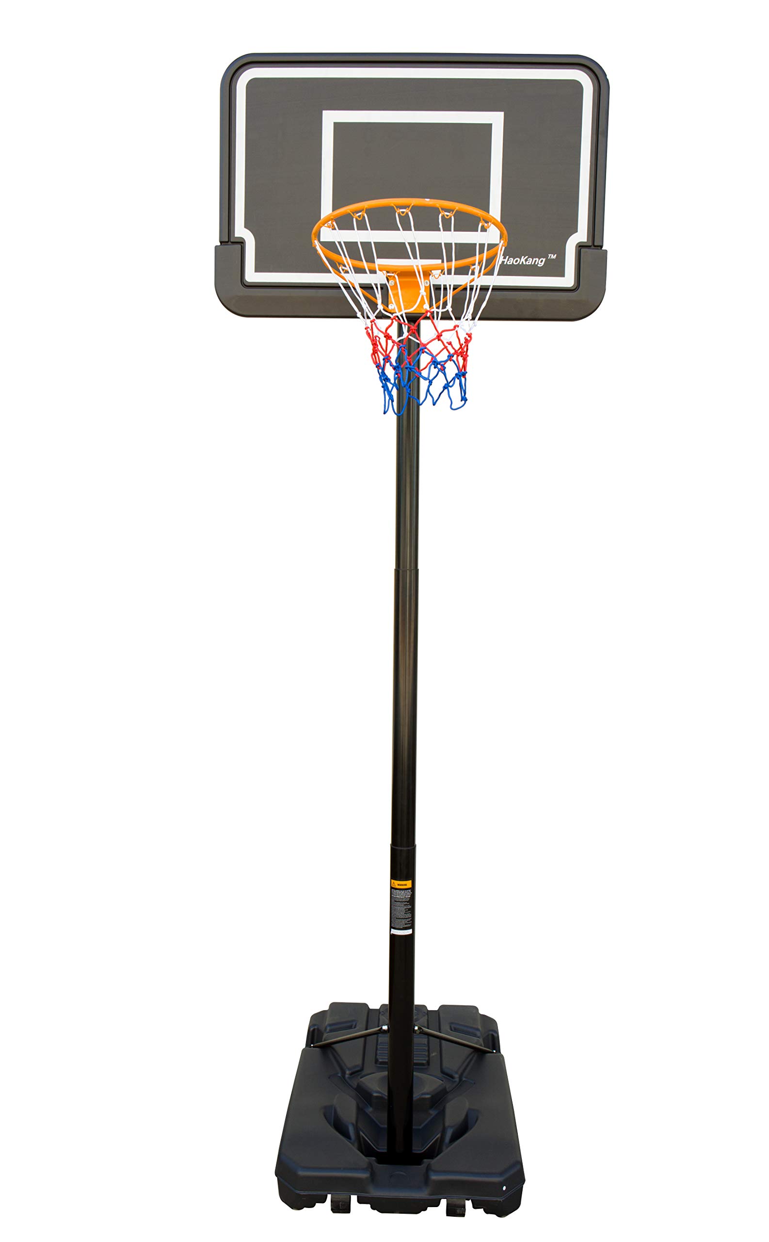 HaoKang Pro Portable Basketball Hoop wtih Adjustable Height Official 10' and 44" Backboard Free Standing Basketball Stand System