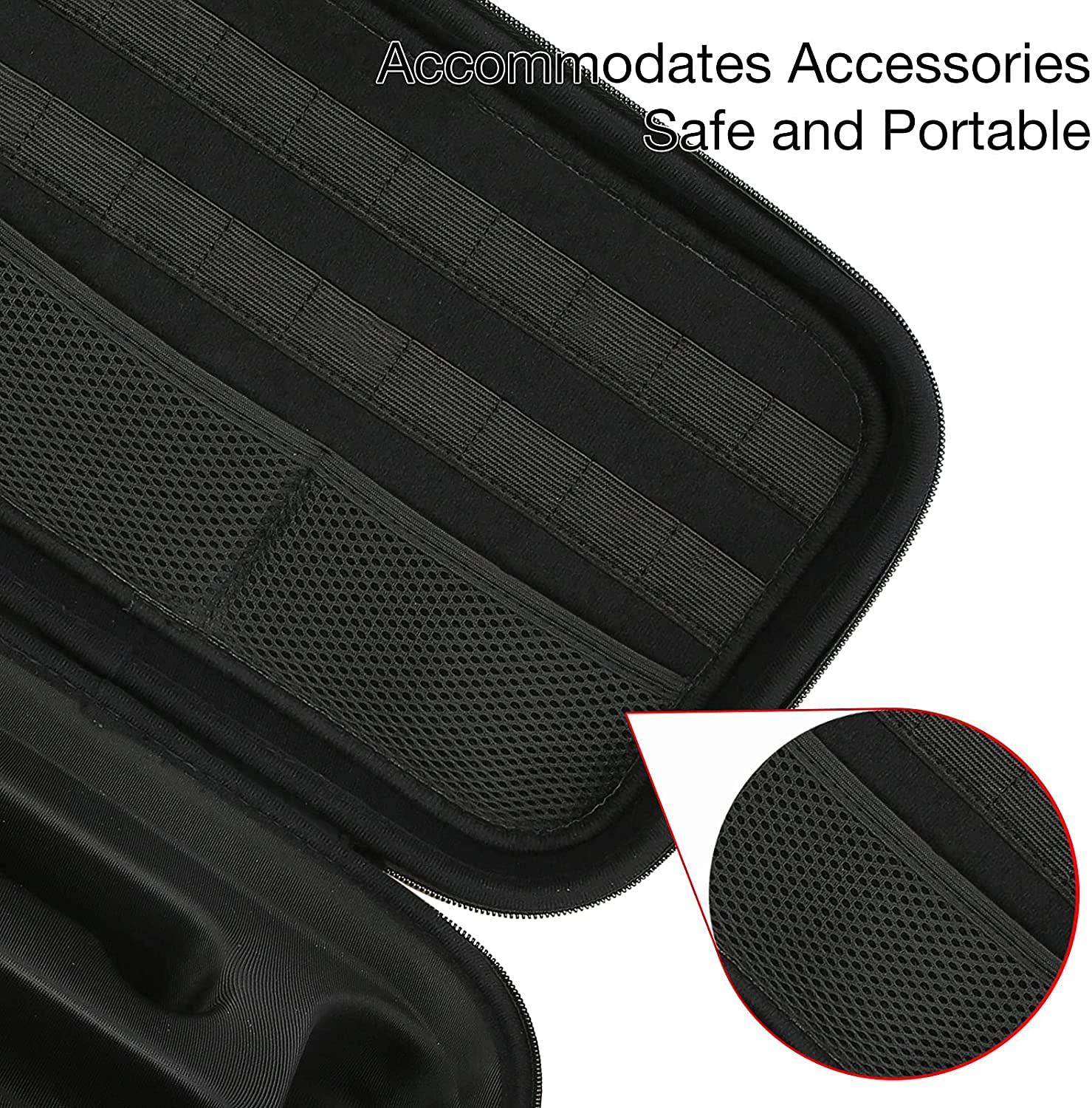 HEYSTOP Tashce for Nintendo Switch/Switch OLED Model Accessories, Case for Nintendo Switch with Storage for Nintendo Switch Console and Controller, Black, Dark Black, Unisex