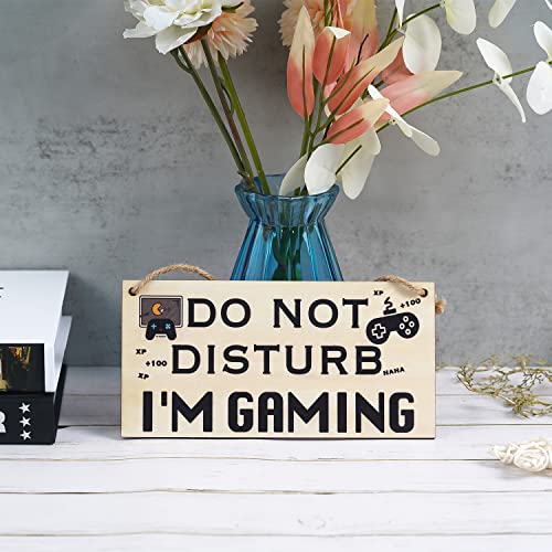 Room Decor For Teen Boys Girls Christmas Gifts For Teenage Teens Gamer Gifts For Boyfriend Birthday Gift Do Not Disturb I'M Gaming Funny Gifts For Men Kids Gaming Under 10 15 Dollars Teen Room Decor Handmade Wood Plaque Sign